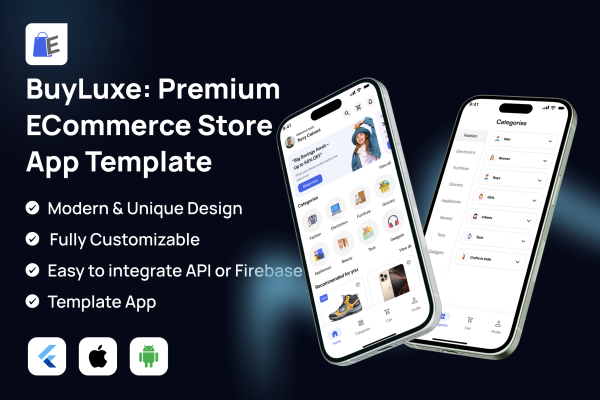 BuyLuxe: Premium eCommerce Store App Template - Code Creeks